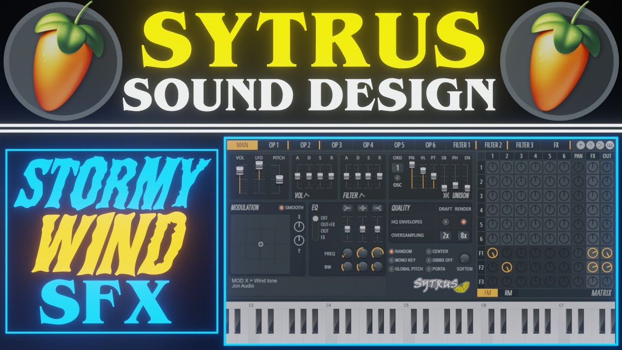 Sytrus Stormy Wind SFX Sound Design | FL Studio Tutorial - YouTube