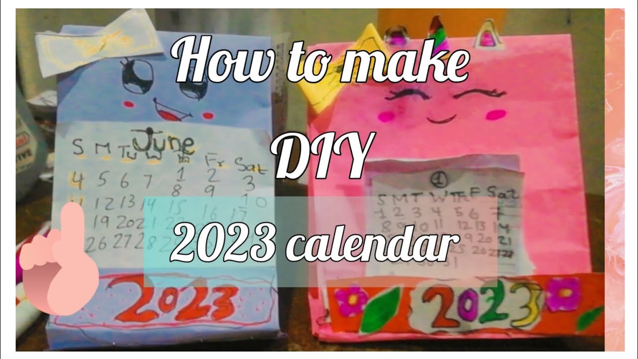 How to make DIY 2023 CALENDAR ll handmade desk calendar ll calendar ...
