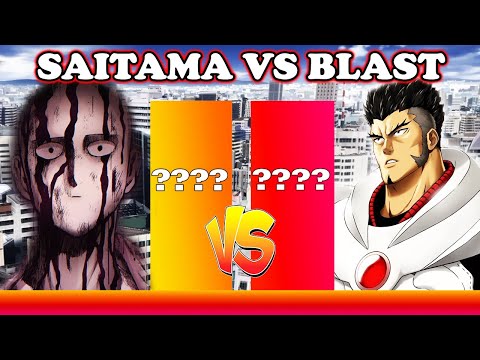 Saitama VS Blast - Power Levels! One Punch Man!