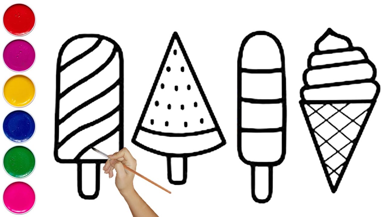 How to Draw Ice Cream Step By Step Ice Cream Drawing & Painting for ...