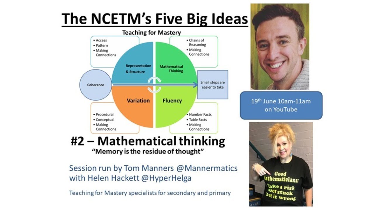 NCETM's 5 big ideas - #2 Mathematical thinking - YouTube