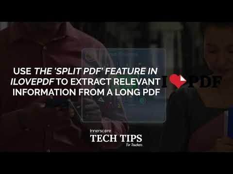 How to Split PDF Files with ILOVEPDF - A Step-by-Step Tutorial for Teachers - YouTube