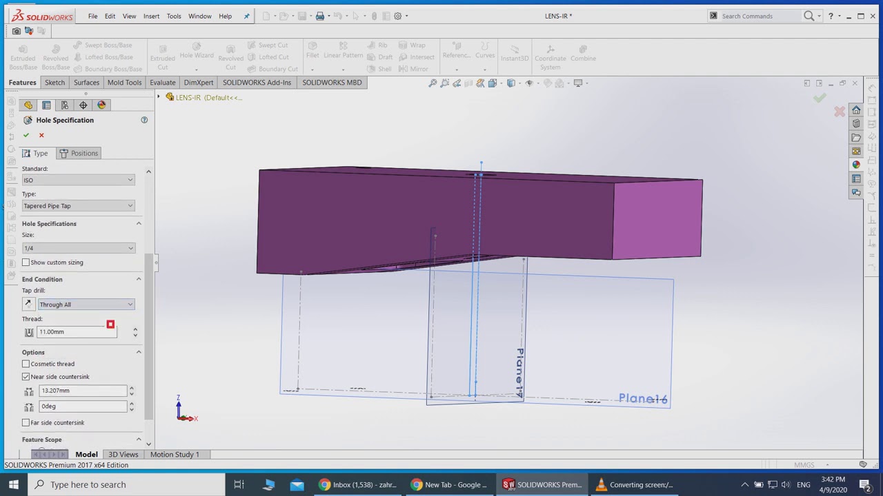 08 Cavity Sprue Cooling Screw thread Mould03 Solidworks - YouTube