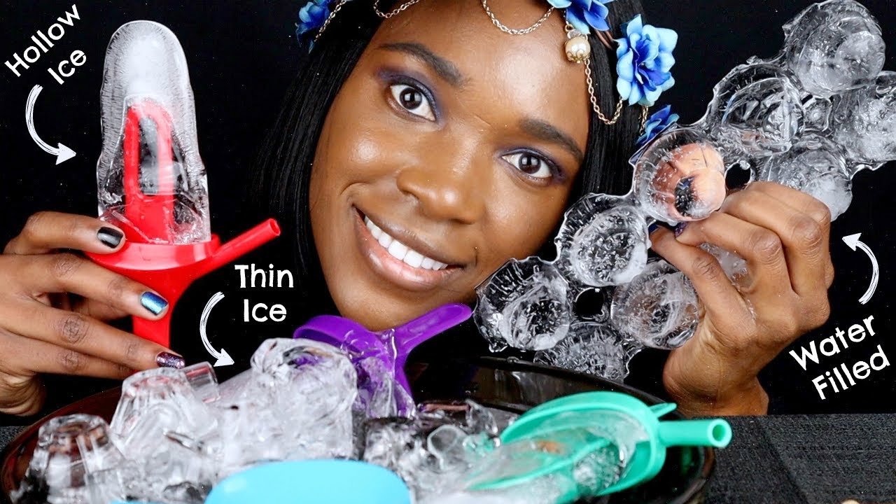 ASMR Clear Ice | Hollow Ice, Water Filled Ice, Igloo, Thin Clear Ice ...