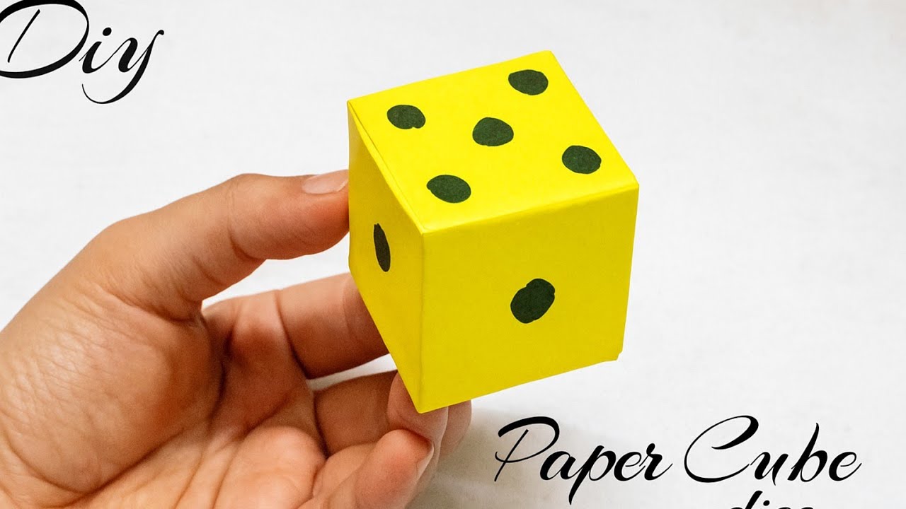 Making paper dice 🎲 #diy #papercraft #cute #dice #origami #tutorial # ...