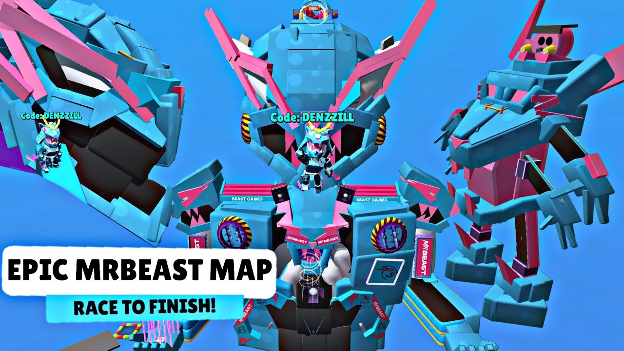 THE CODE NEW EPIC MRBEAST WORKSHOP MAP AT STUMBLE GUYS 😱 MRBEAST MECHA, MRBEAST HEAD, MRBEAST ...