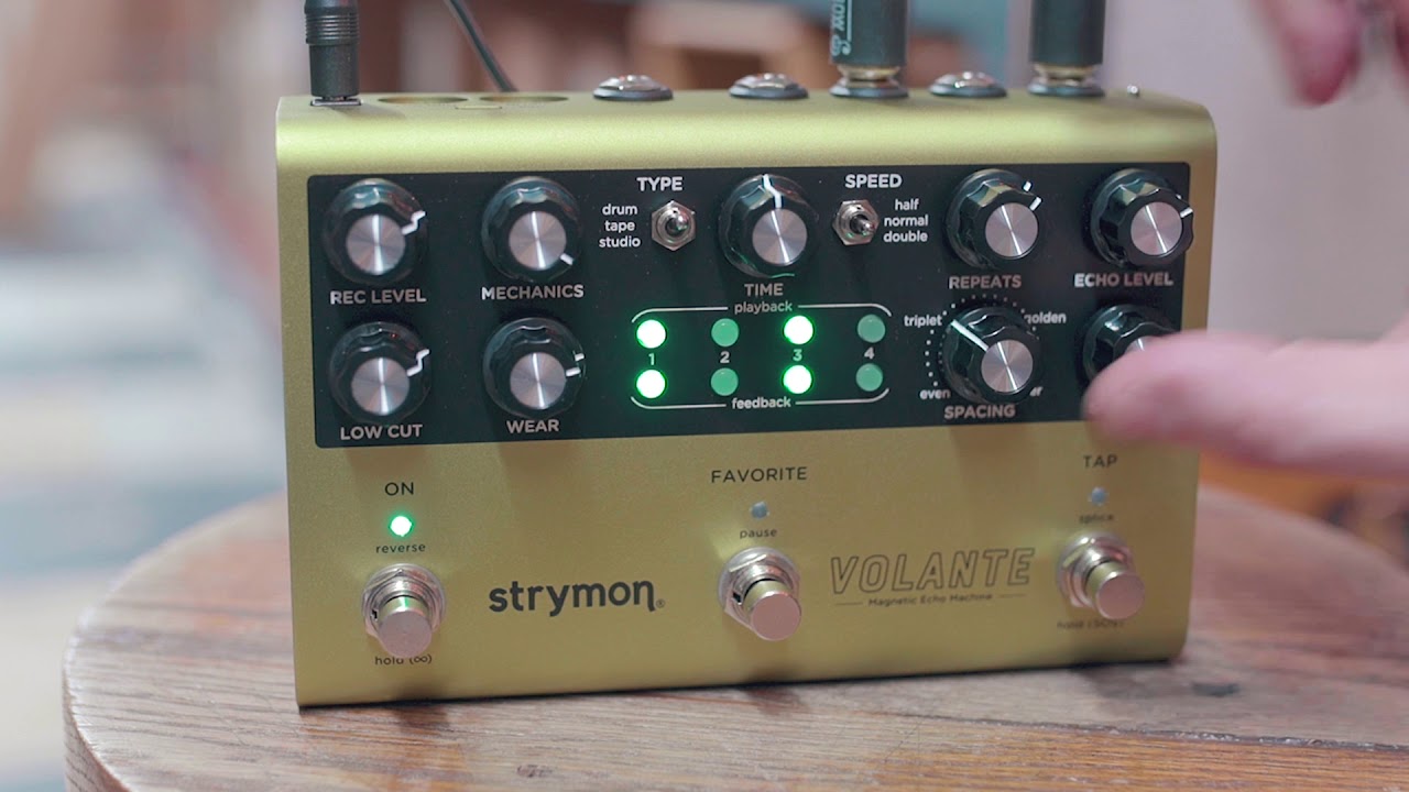 Strymon Volante Magnetic Echo Machine Delay Pedal Demo - YouTube