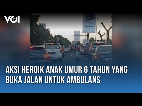 Viral Aksi Anak Kecil 6 Tahun Buka Jalan untuk Ambulans di Bandung