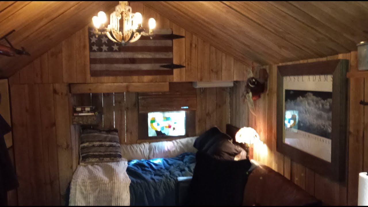 off grid tent/cabin living - YouTube
