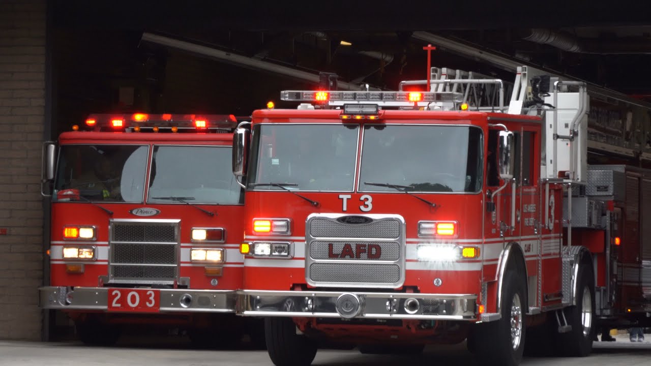 *1999 Pierce Dash* LAFD Lightforce 3 responding - YouTube