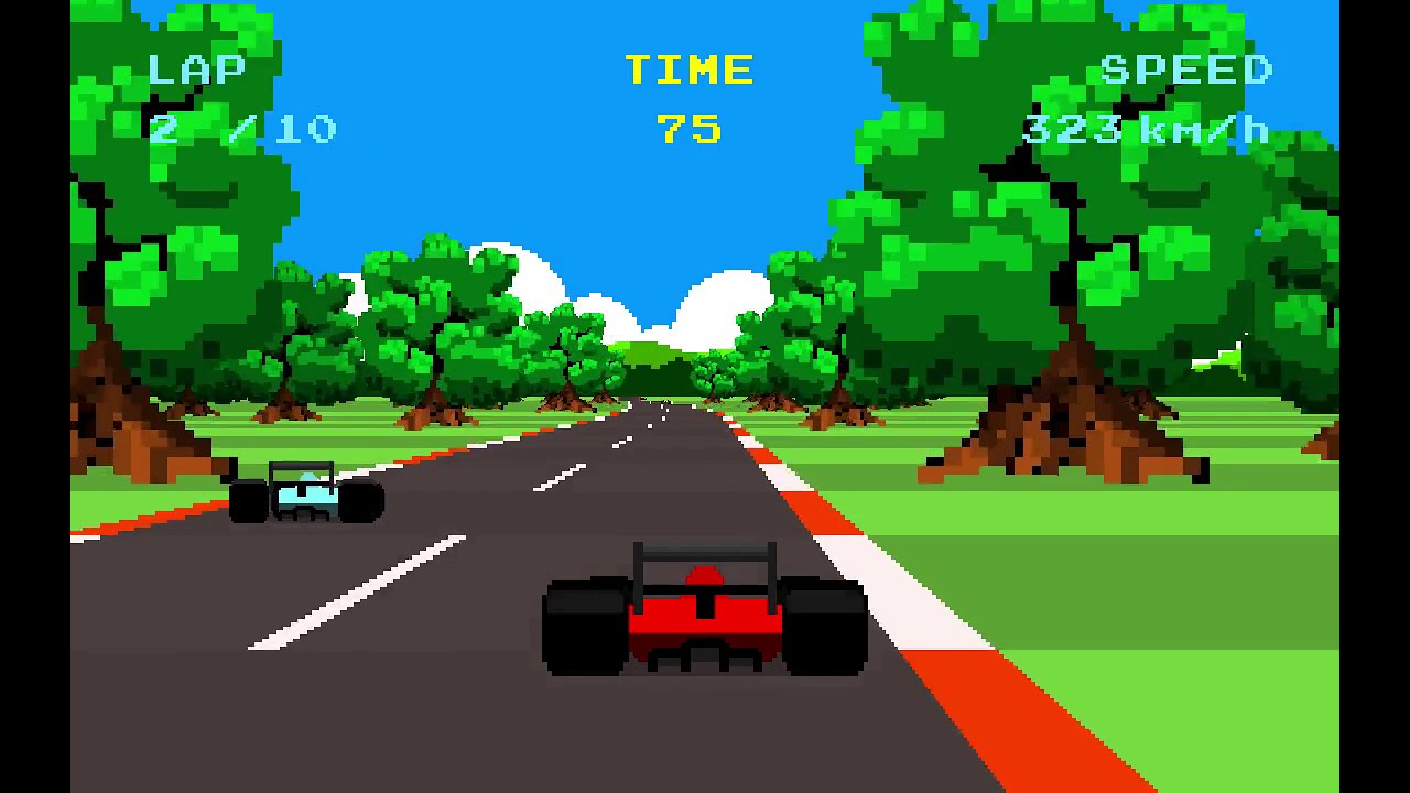 Max Downforce pseudo 3d racing game WIP 2019-06-15 - YouTube