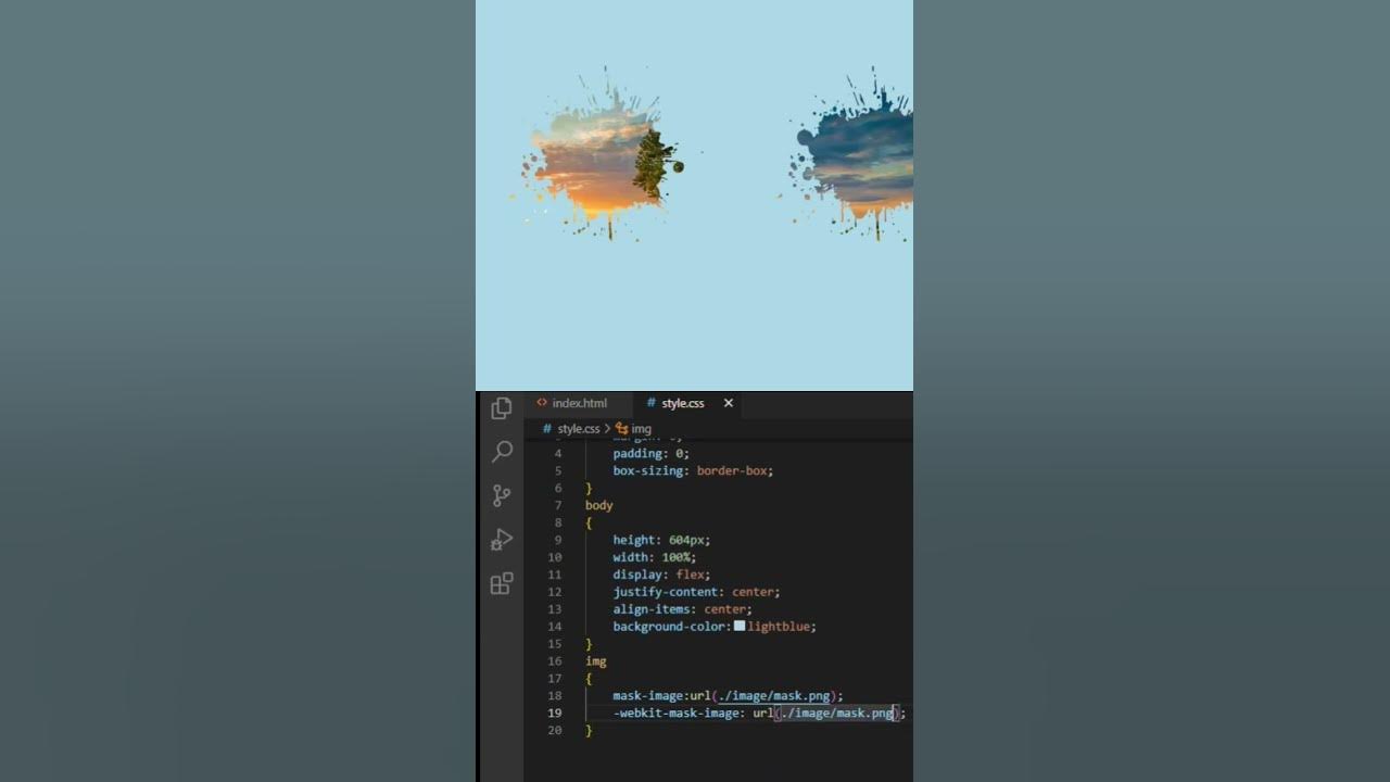 Mask Image In Css Splash Effect In Css Web Development Coding Html Css Shorts Youtube