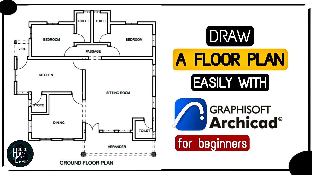 Draw A Floor Plan Easily With Archicad For Beginners - YouTube