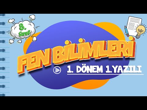 8. Sınıf 1. Dönem 1. Yazılı Hazırlık I Fen Bilimleri