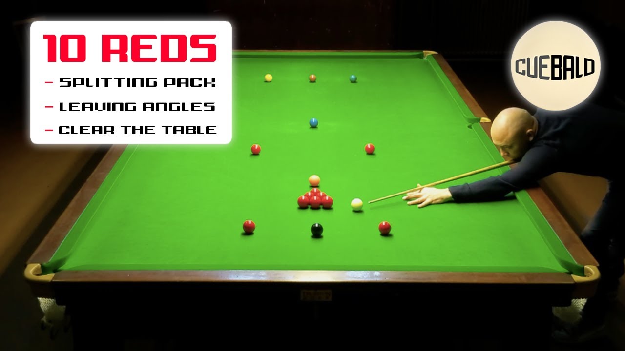 Snooker | 10 Reds Split the Pack & Clear Practice Routine Exercise ...