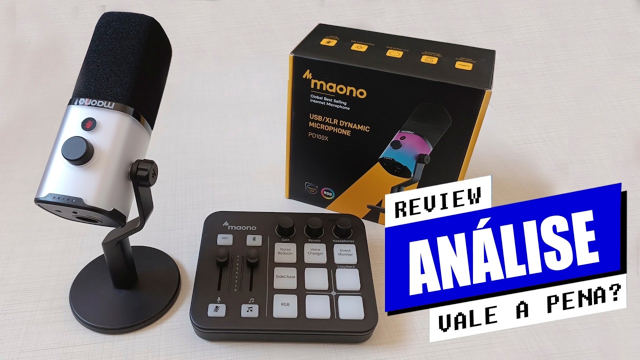 Maono PD100X RGB - Veja REVIEW do Microfone USB e XLR Barato! - YouTube
