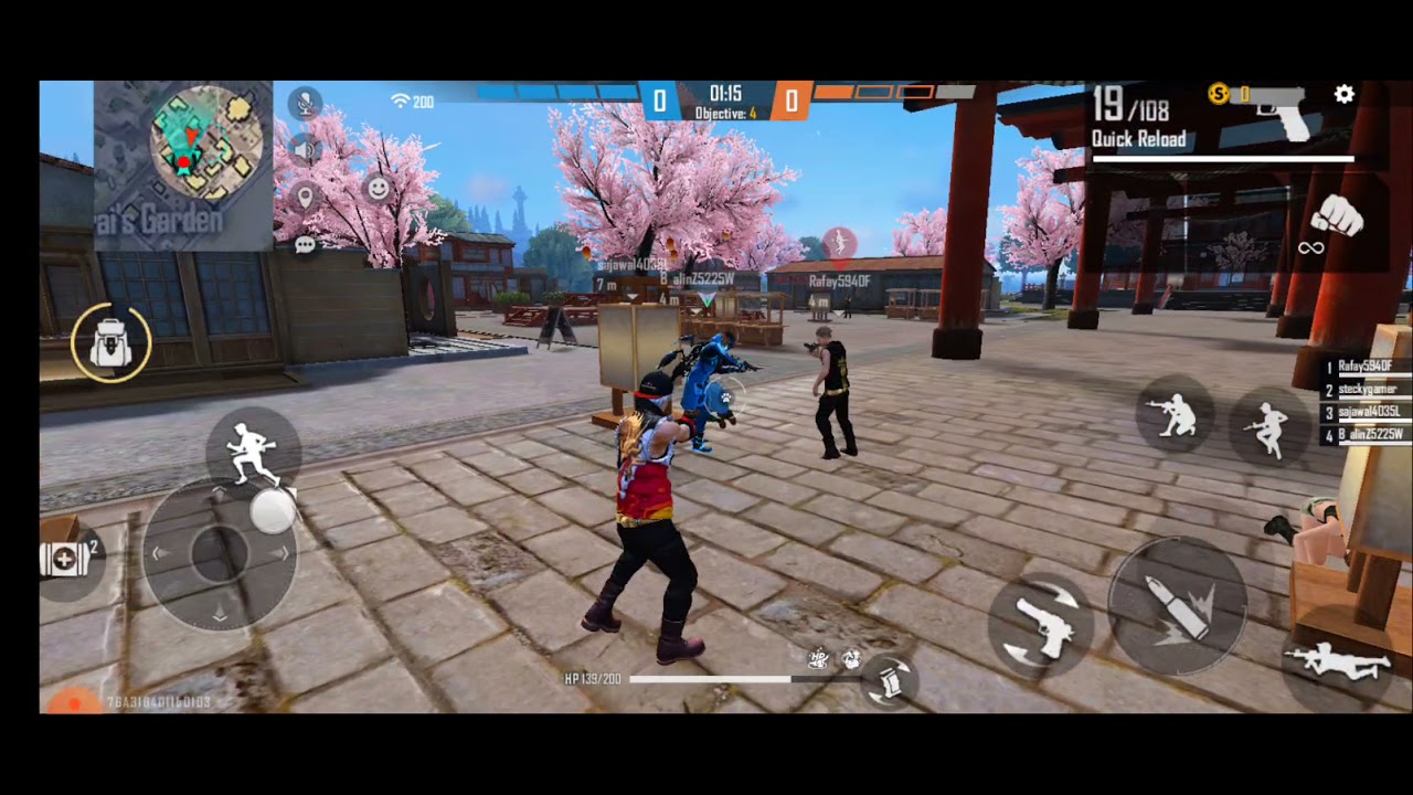 free fire max gans screen and noob players suit - YouTube