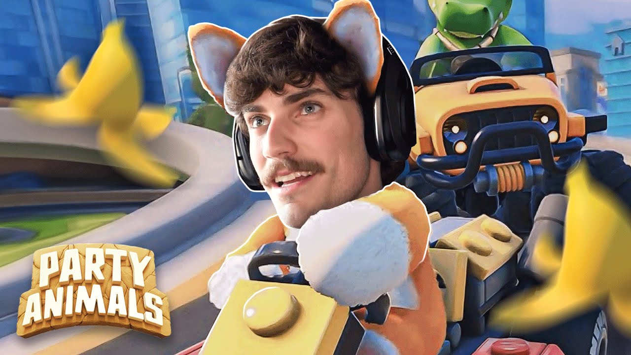 CORRENDO DE KART NO PARTY ANIMALS | Party Animals Kart - YouTube