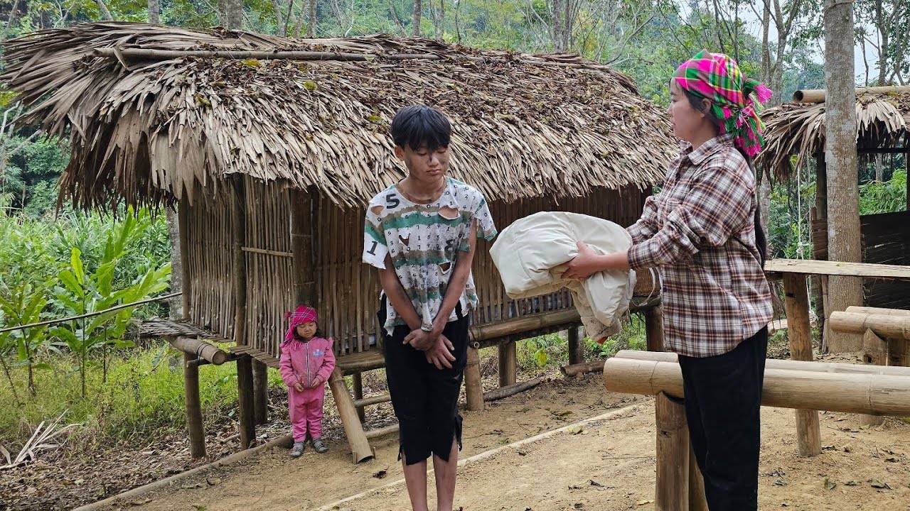 The kindness of a single mother helping a poor orphan on a cold winter ...
