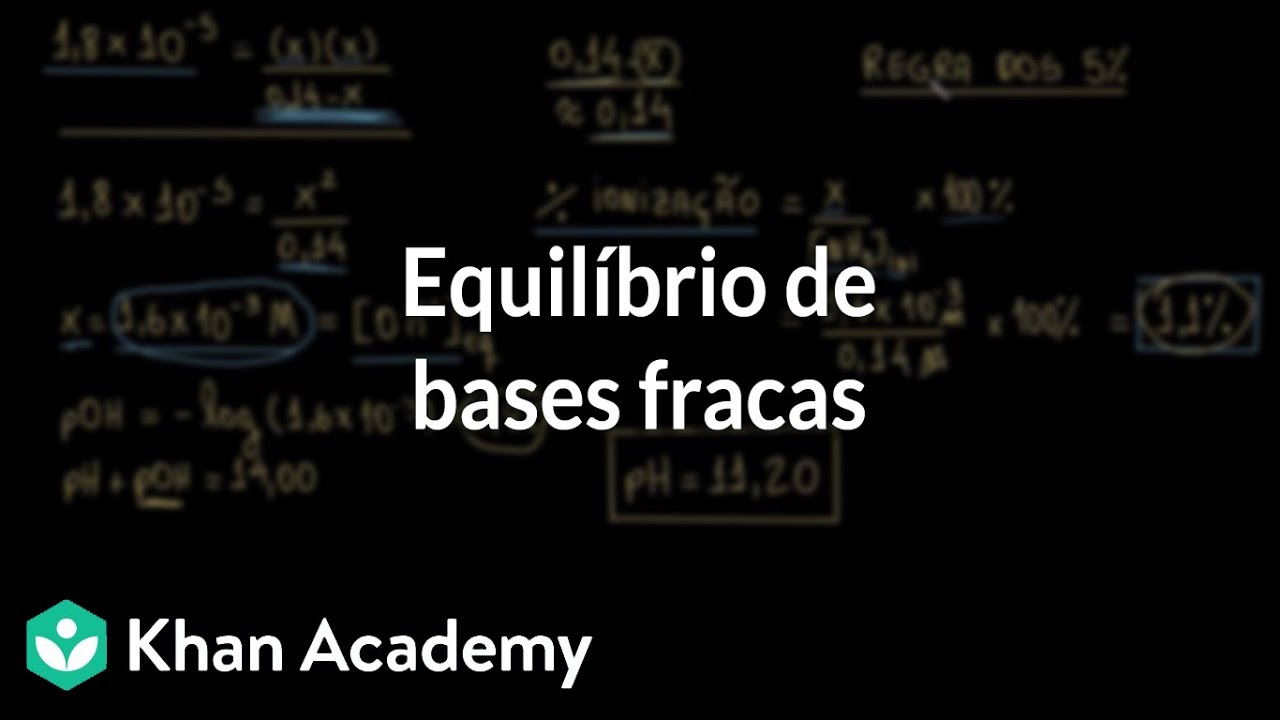 Equilíbrio de bases fracas - YouTube