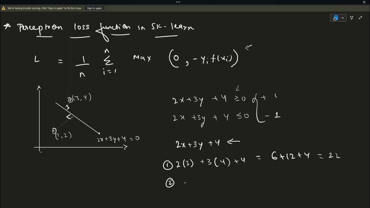 Perceptron Loss Function Scikit Learn Implementation Youtube