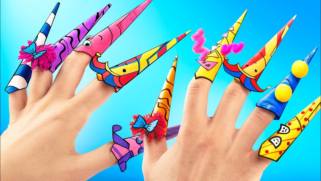 The Digital Circus Paper Nails / How to Make Paper Nails / Paper Craft ...
