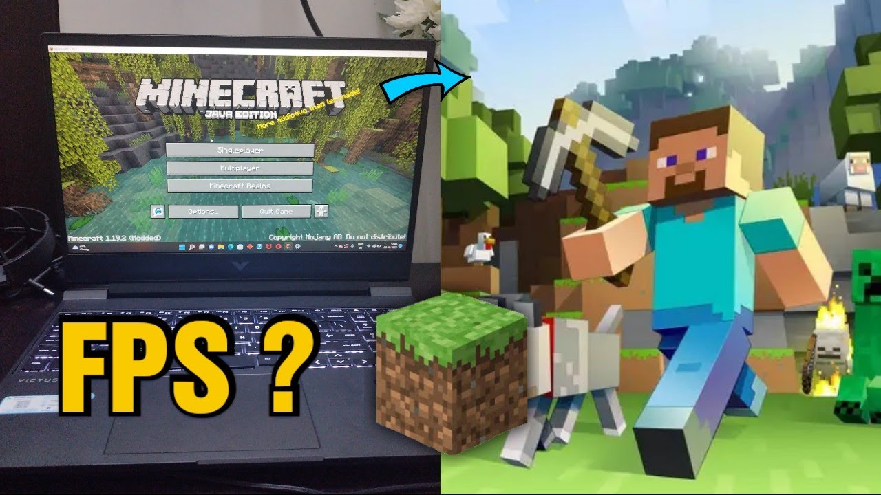 Playing Minecraft on my HP Victus GTX 1650 Laptop | Testing Game on ...