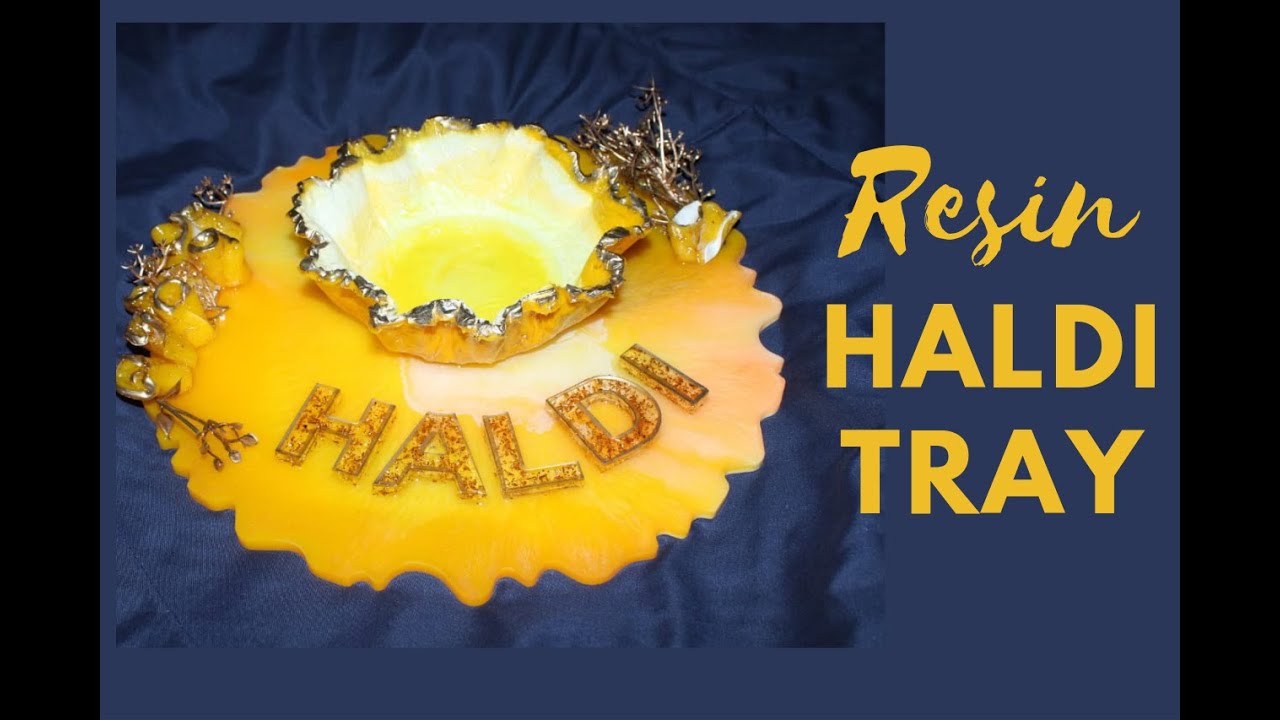Resin Haldi tray 😱| Haldi tray | Resin art tutorial | Resin art #36 # ...
