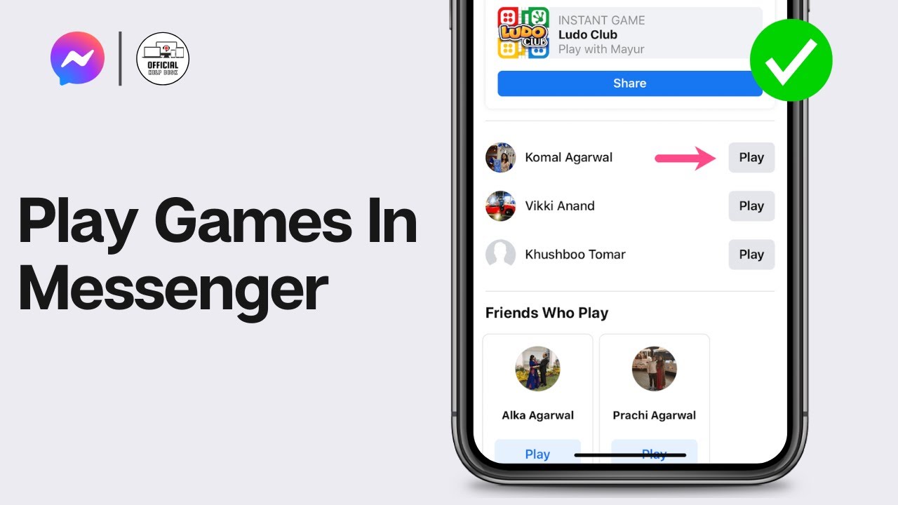 How To Play Games In Messenger With Friends (2024) - YouTube