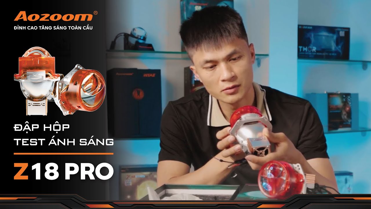 Đập hộp test LED LIGHT Z18 PRO chính hãng AOZOOM - YouTube
