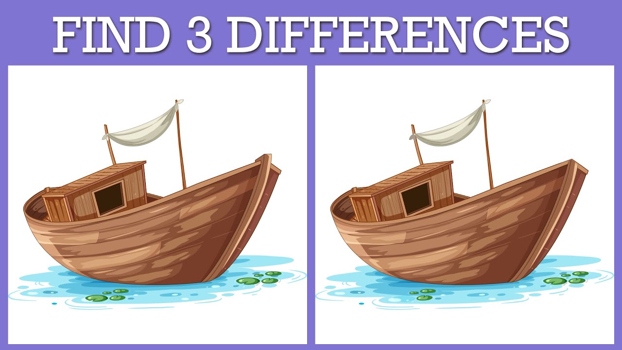 🧠🤔Spot the Difference Game | Can You Find 3 Differences ? Easy, Hard ...