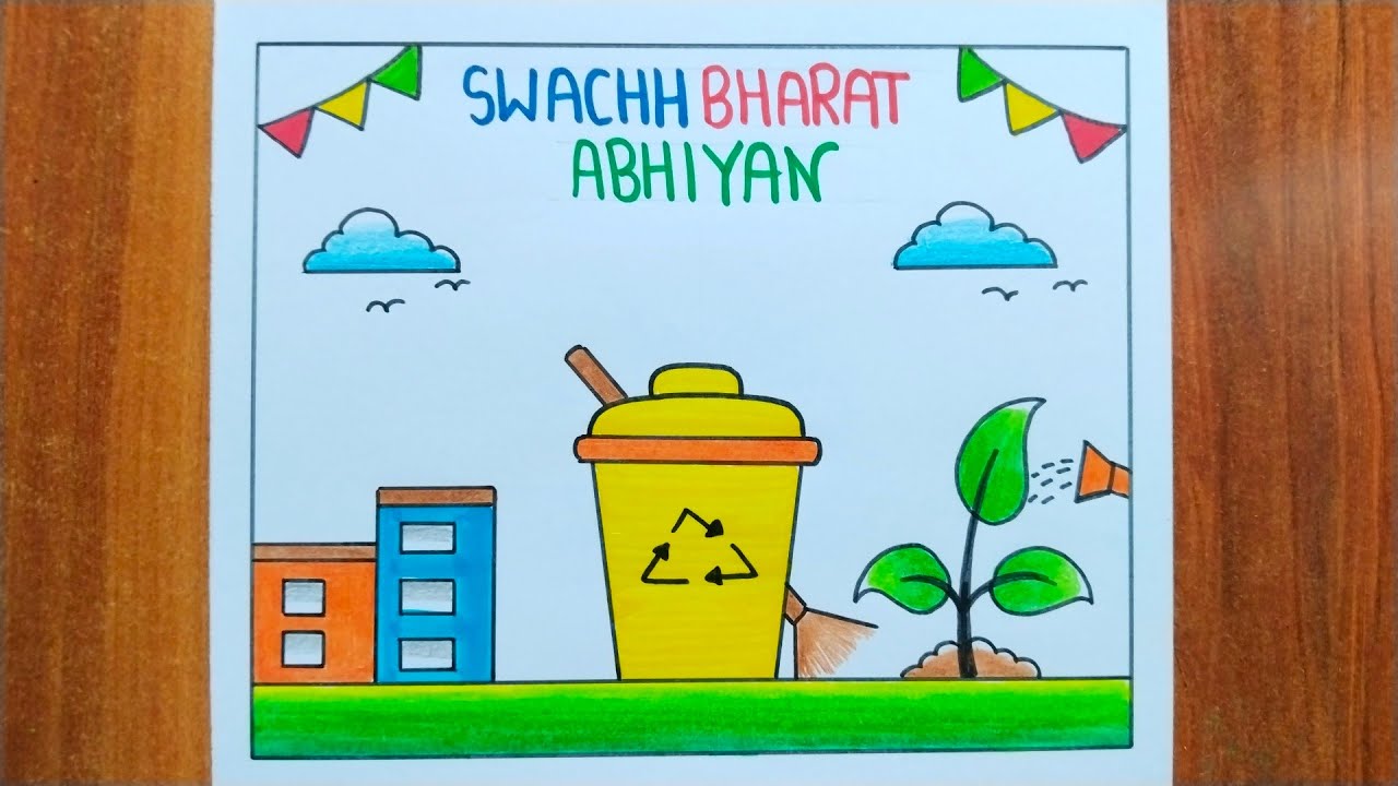 Swachh Bharat Abhiyan Poster Drawing Easy / Clean India Green India ...