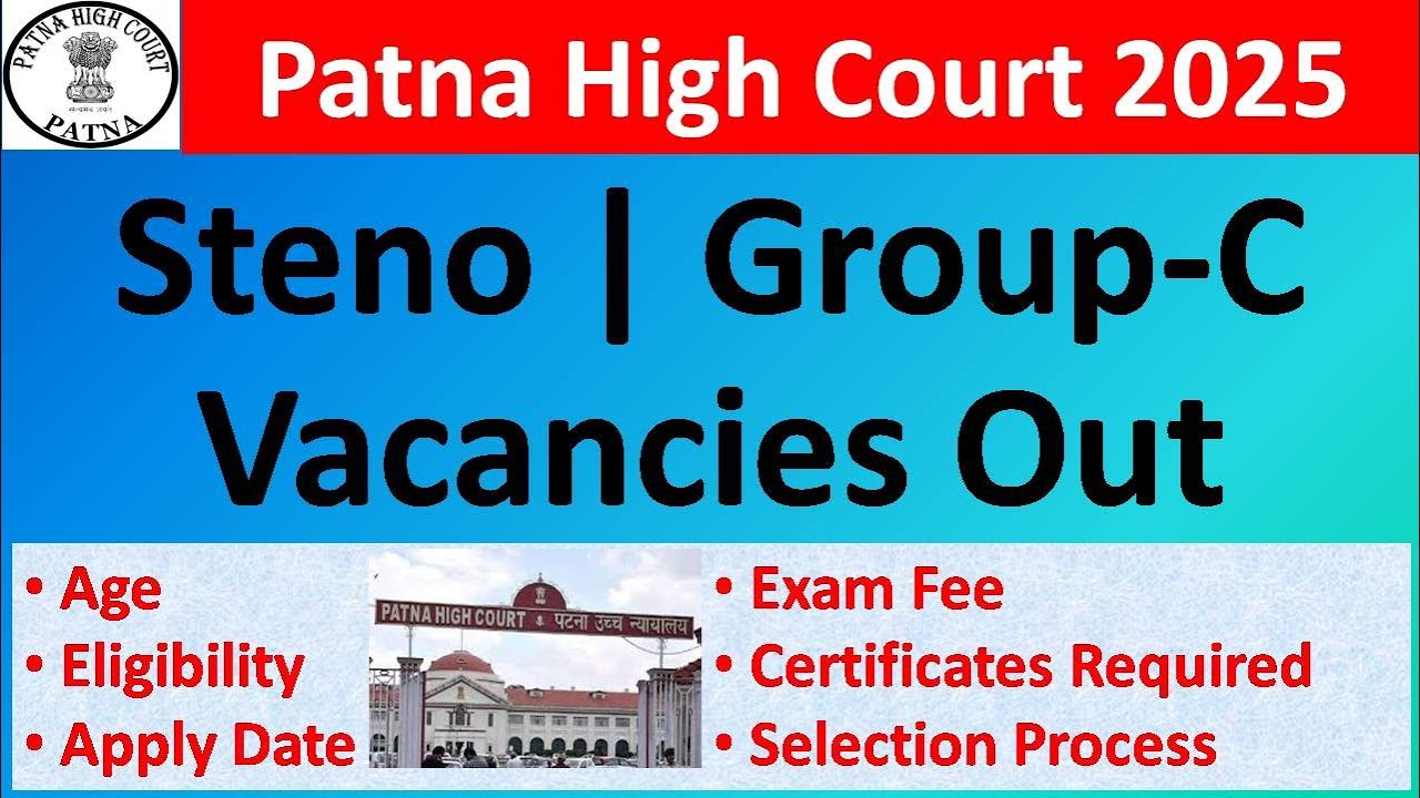 Patna High Court Steno Group C vacancies || Steno Typing Software ...
