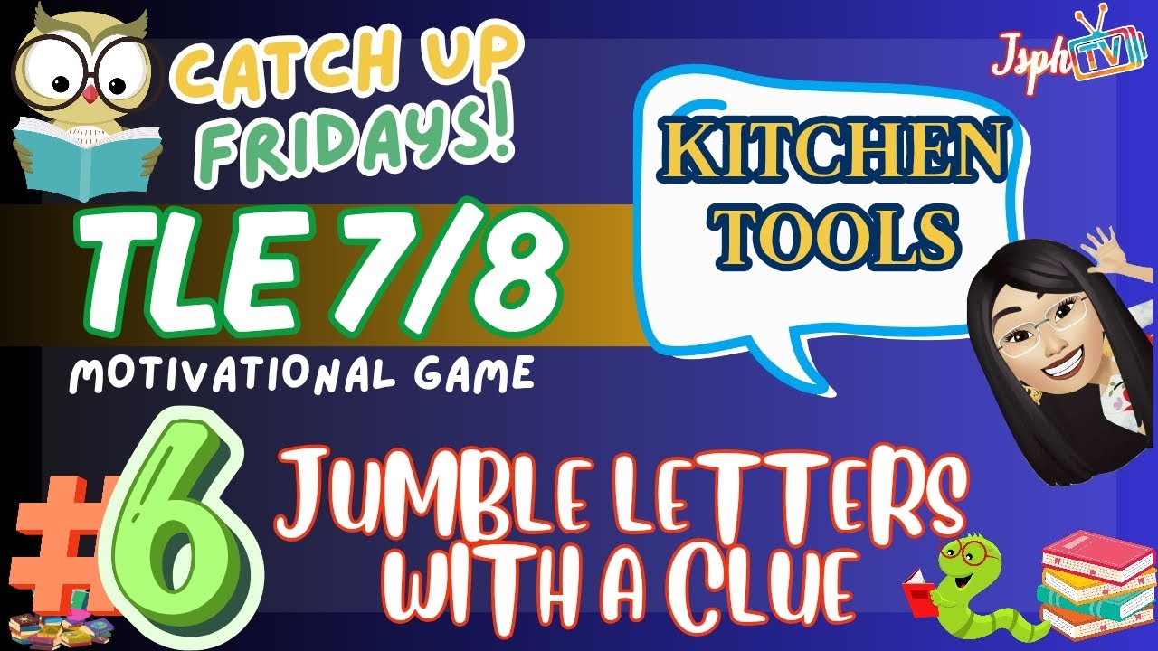 #6 Jumble Letters with a Picture Clue (Kitchen tools, Materials and ...