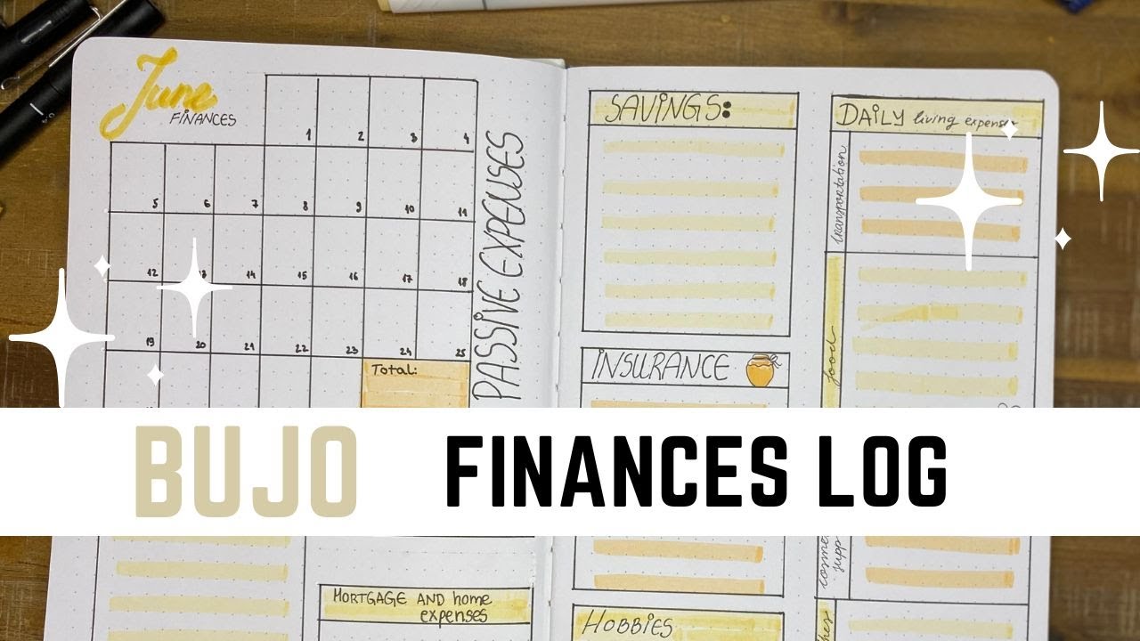 Bujo Finances Log 💰Bullet Journlaing with Ive 💰 - YouTube