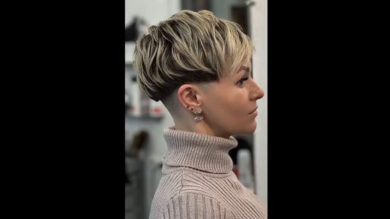 GIRLS WITH SUPER SHORT HAIRCUT COMPILATION - YouTube