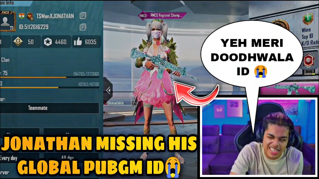 JONATHAN SEARCHING HIS GLOBAL PUBG MOBILE ID IN PUBG KOREAN VERSION🤕 ...