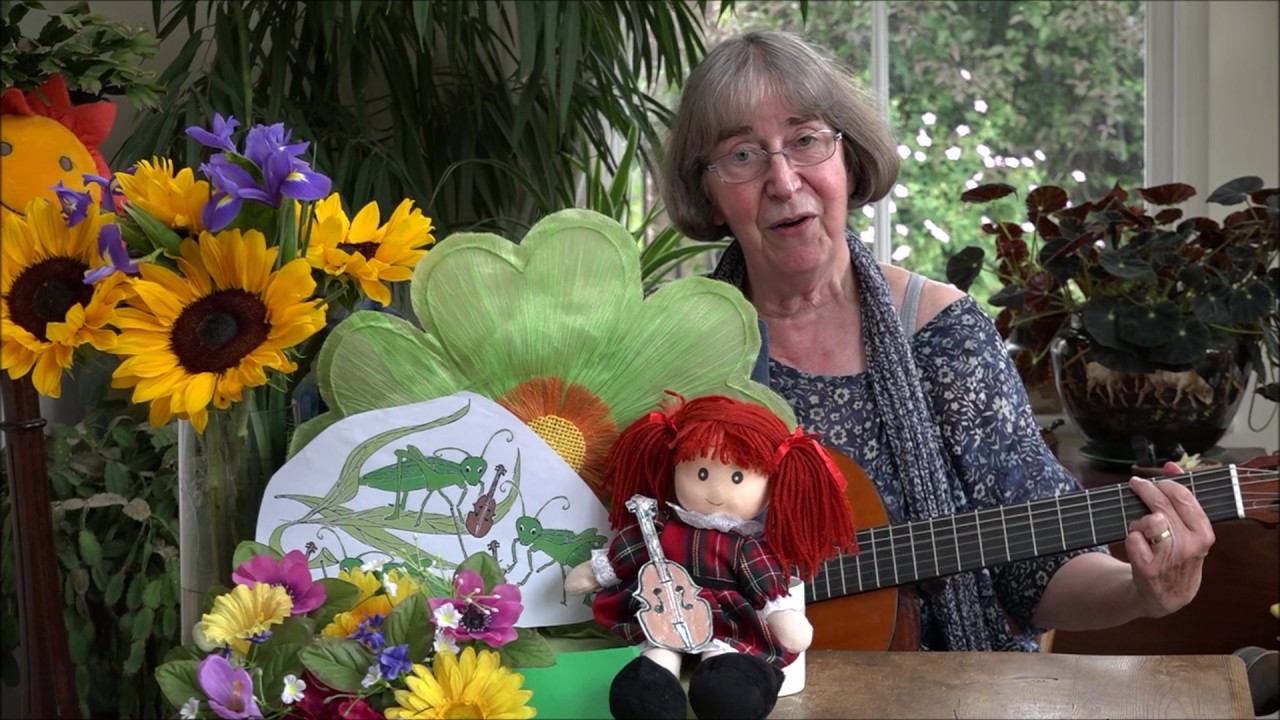 Fiddle de dee, grasshoppers three - a cheerful summer song - YouTube