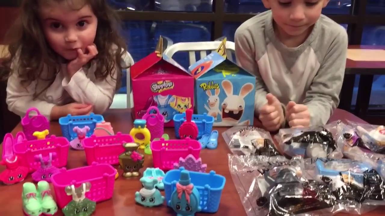 MCDONALDS SHOPKINS #1 9 & RABBIDS!!!!! Happy Meal Toys Dec 2015! (Part ...