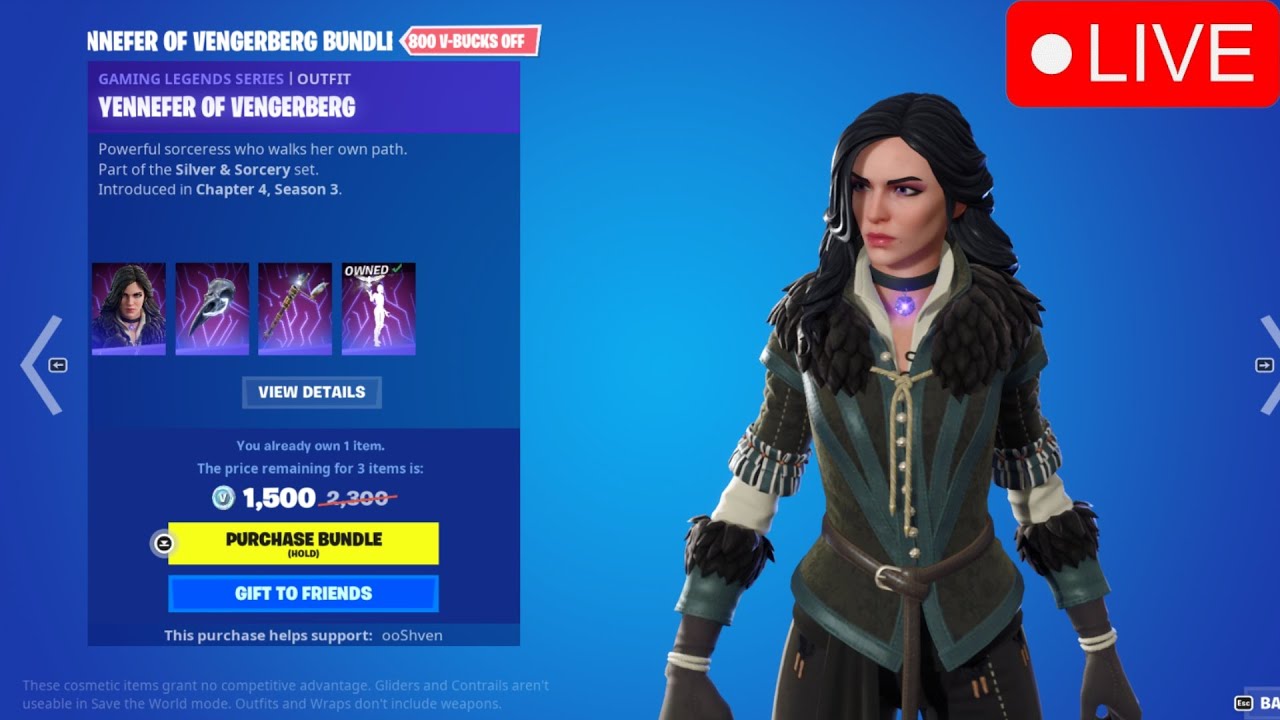 🔴 WITCHER FORTNITE ITEM SHOP Today LIVE! (Fortnite Season 3) - YouTube