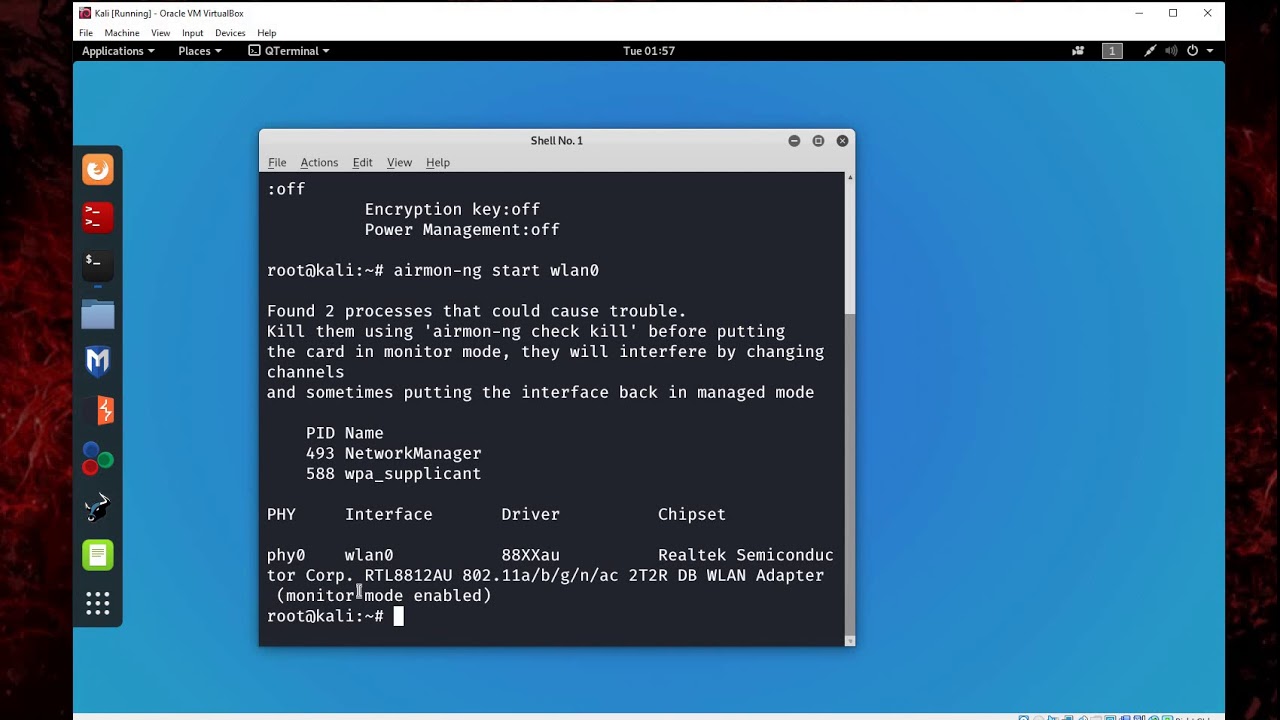 How to change the wifi to a Monitor mode in Kali Linux - YouTube