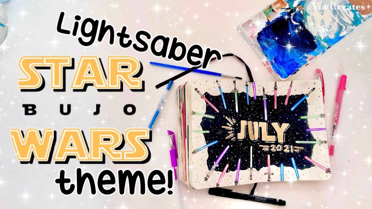 STAR WARS BUJO • how to create a 💥lightsaber💥 themed Star Wars bullet ...