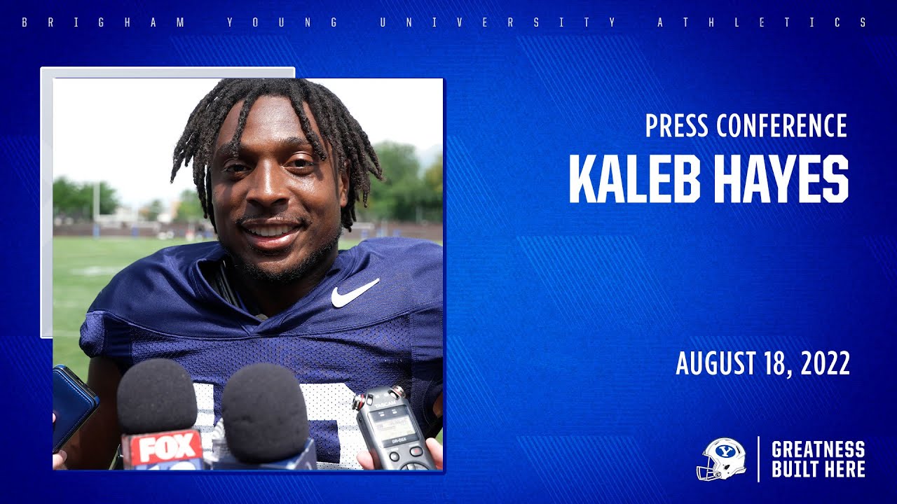 BYU Football | Press Briefing | Kaleb Hayes | August 18, 2022 - YouTube