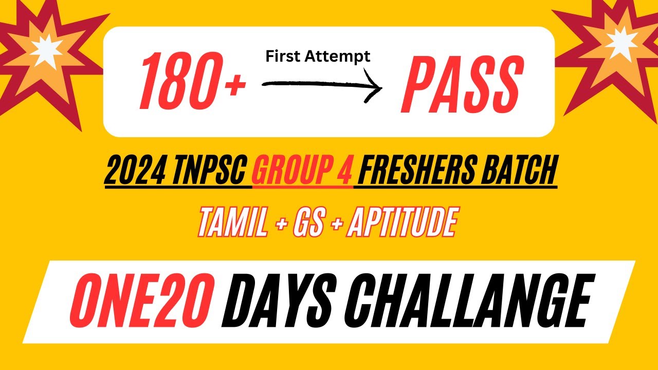 2024 Tnpsc Group 4: One20 Days Challange Batch | Study Material + Video ...