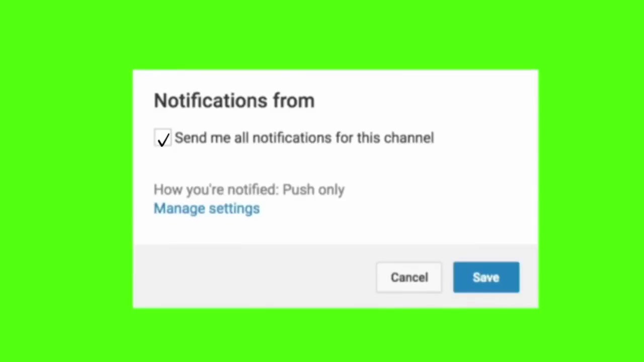 Green screen notification bell 🔔 - YouTube