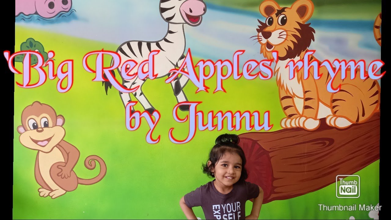 LKG Rhyme#Big Red Apples 🍏 rhyme#baby singing rhyme# - YouTube