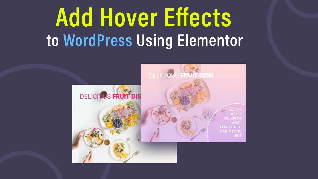 How to Add Hover Effects to WordPress Using Elementor | elementor hover effects - YouTube