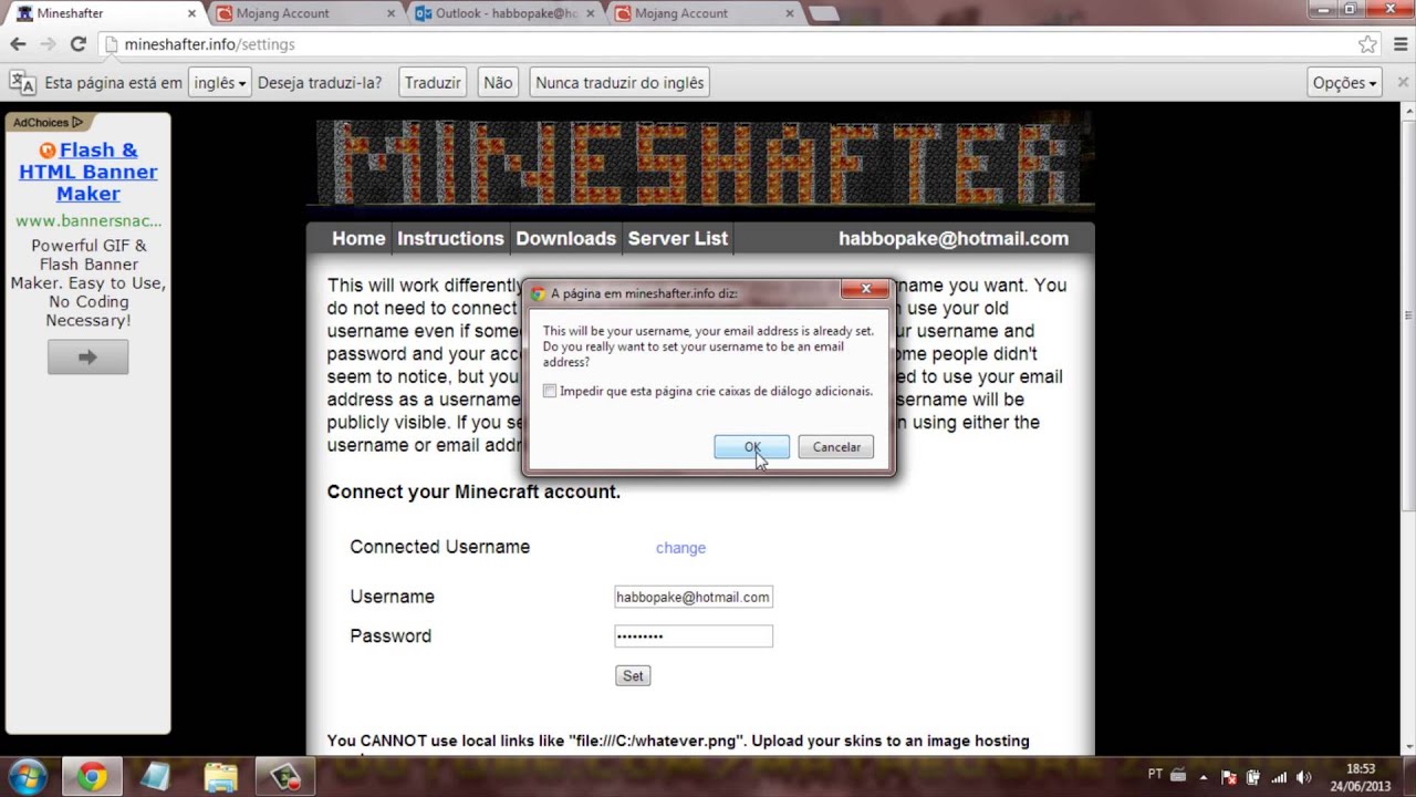 Como se Registrar e Baixar o MineShafter (MineCraft Pirata) - YouTube
