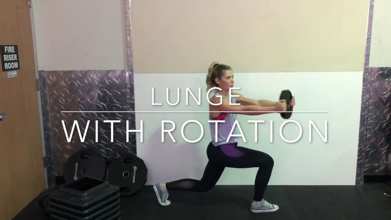 Lunge with Rotation - YouTube