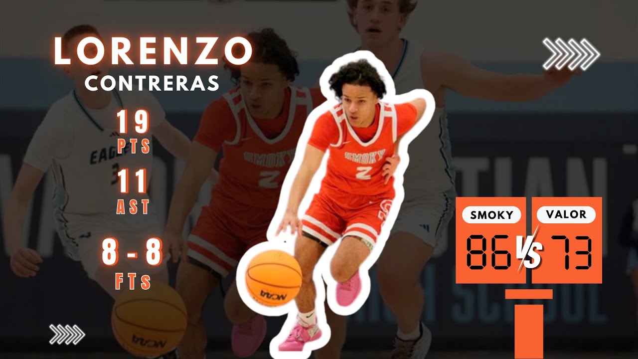 Lorenzo Contreras Smoky VS Valor - 19 Points 11 Assists. - YouTube